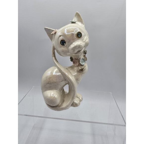 Lefton | Accents | Vintage Mcm Lefton Ceramic Kitten Catblue ...